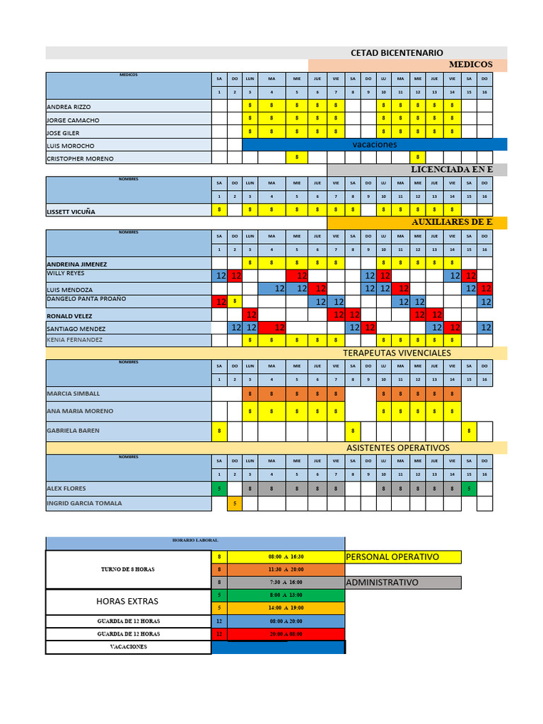 Horario Junio 2024 | PDF