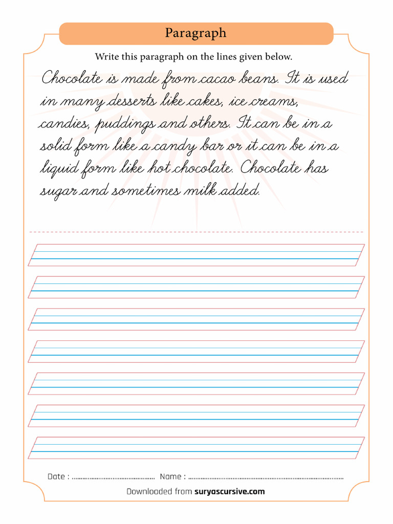 4L Cursive para Chocolate | PDF