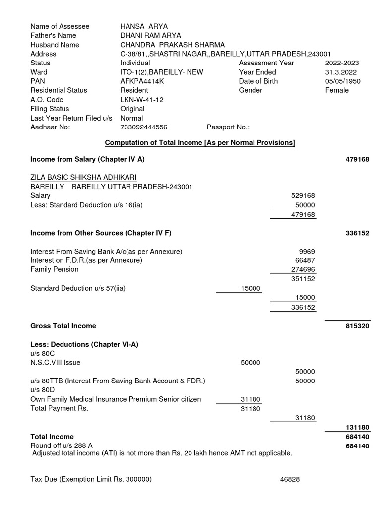 Computation | Download Free PDF | Taxes | Government Finances