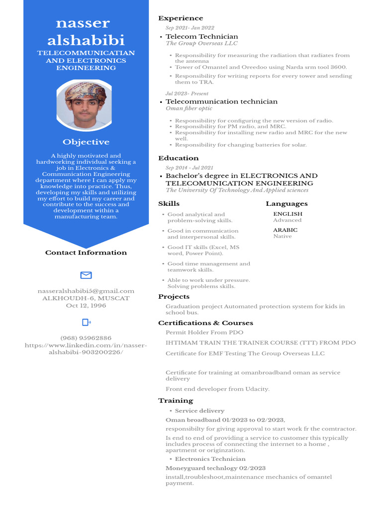 Nasser-Alshabibi CV | Download Free PDF | Telecommunications Engineering | Telecommunications