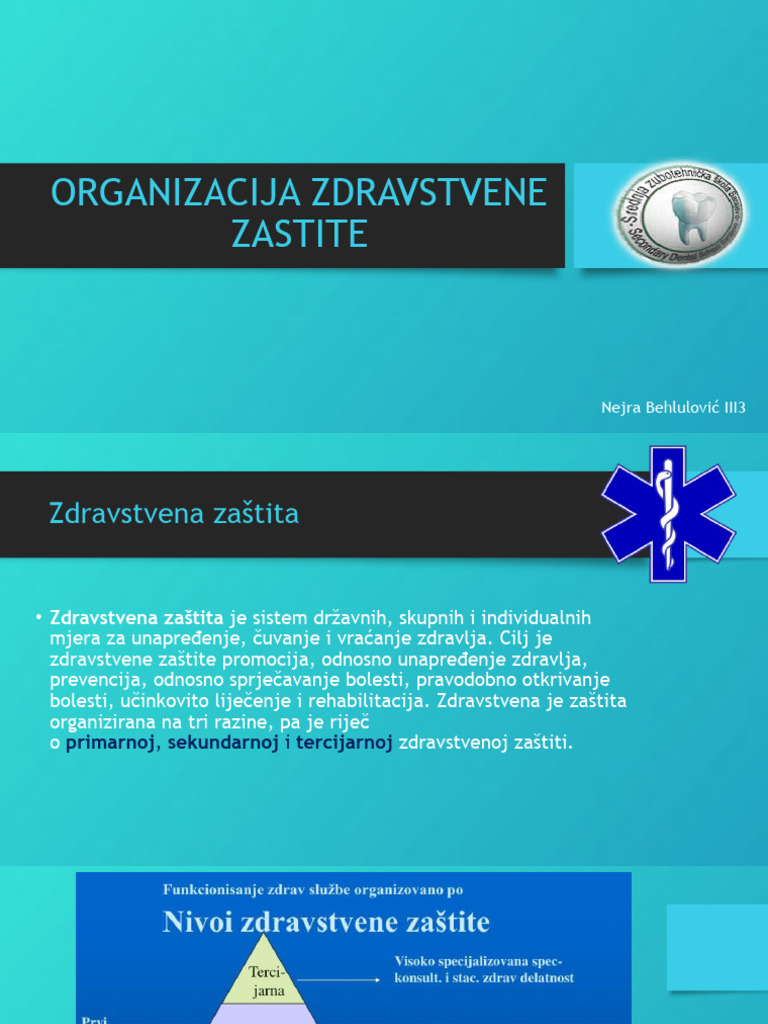 Organizacija Zdravstvene Zastite | PDF