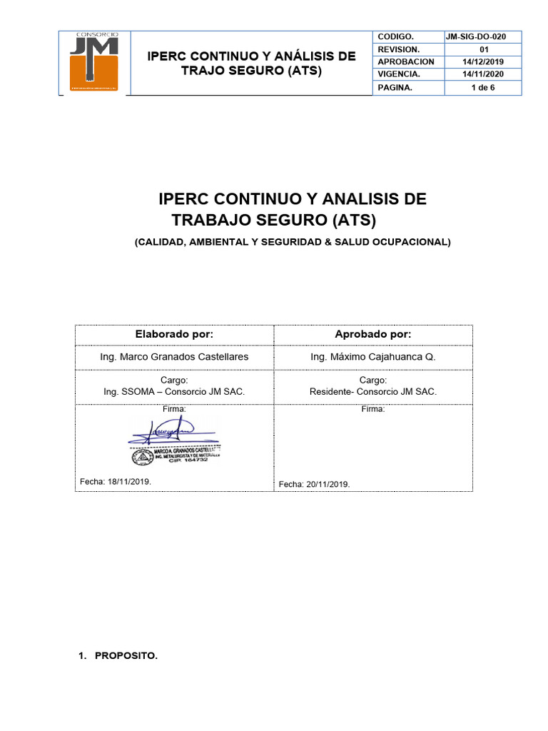 Iperc Continuo-Ats - Consorcio JM | PDF