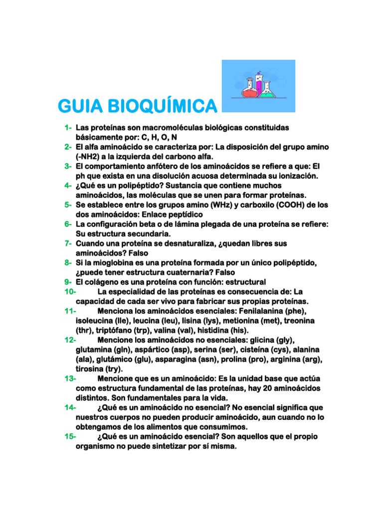 guia 2b | PDF | Aminoácidos | Proteínas