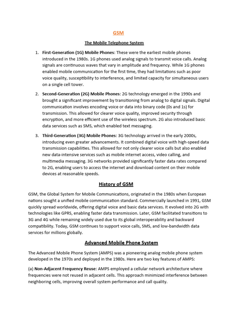 MIS-310 (GSM Notes) | PDF | Cellular Network | Gsm