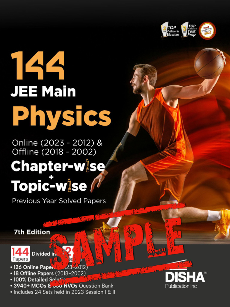 (Free Sample) Disha 144 JEE Main Physics Online (2023-2012) & Offline (2018-2002) Chapter-Wise ...