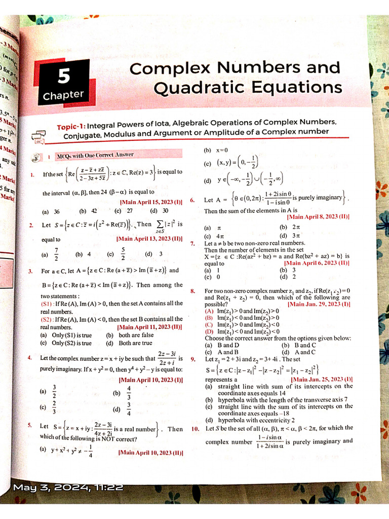 Complex Numbers and Quadratic Equations | PDF