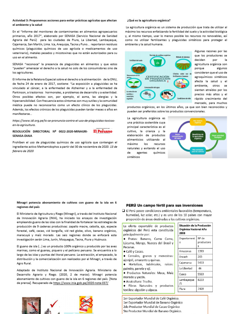 4 Expe 3 Activ. Imprimir | PDF | Agricultura | Agricultura ecológica