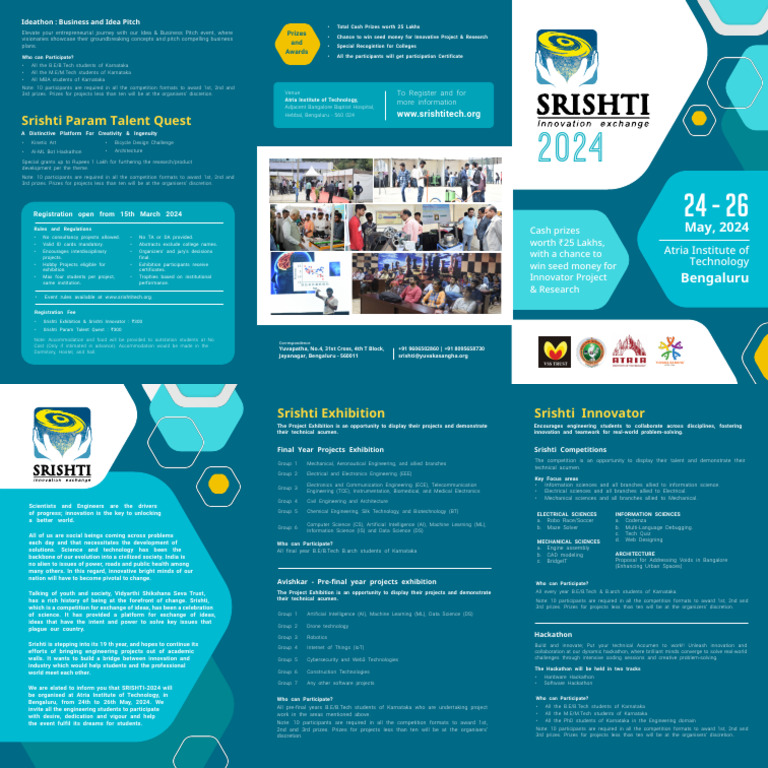 Srishti Brochure | PDF | Artificial Intelligence | Intelligence (AI ...