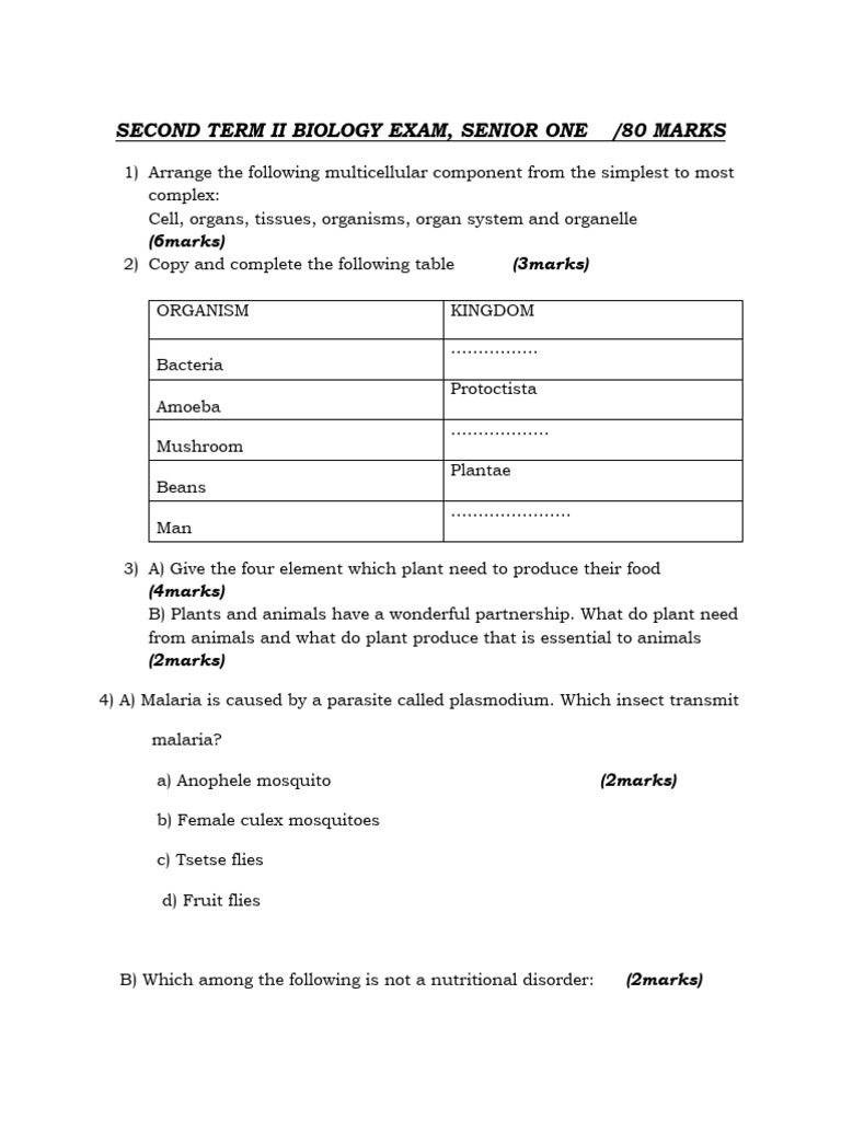 Biology s1 | Download Free PDF | Cell (Biology) | Plants