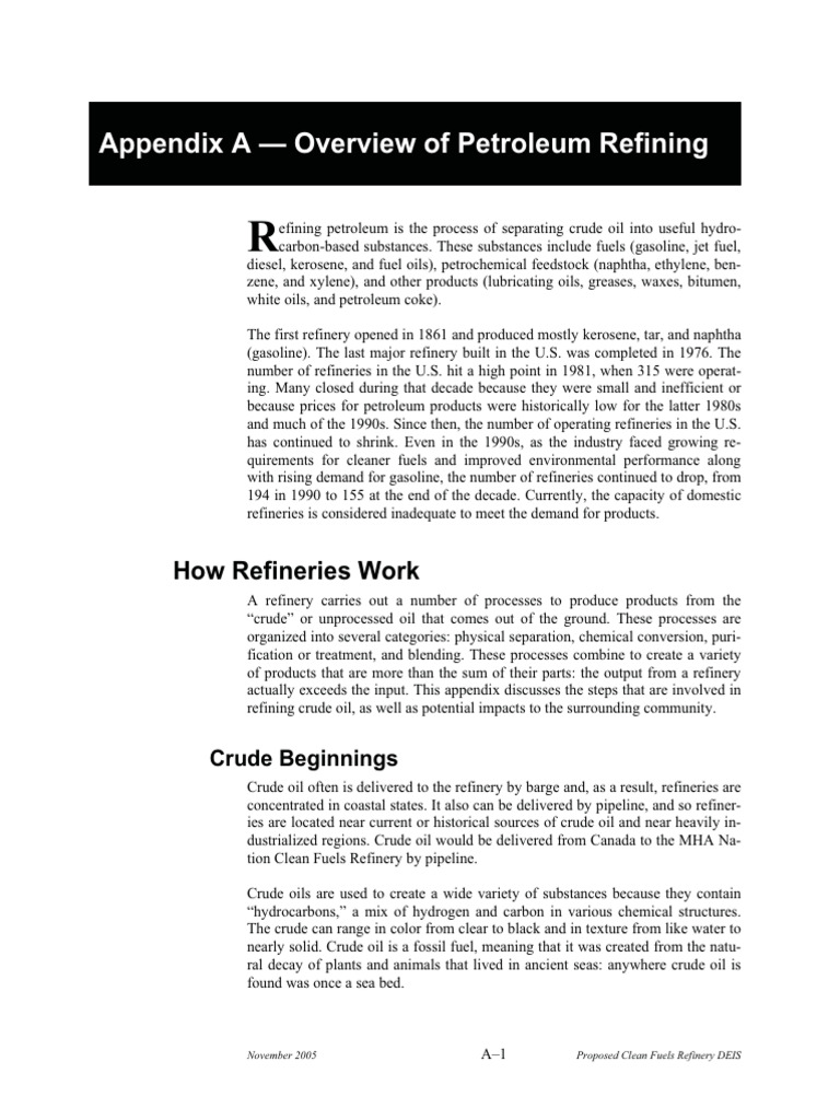 Petroleum Refining Process Overview | PDF | Cracking (Chemistry) | Oil ...
