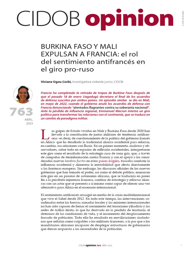 763_OPINION_VIVIANE OGOU_CAST | Descargar gratis PDF | Mali | Francia