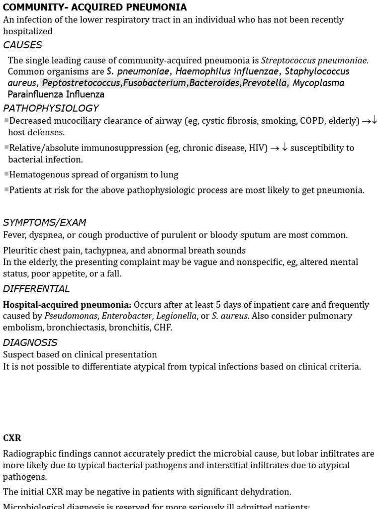 pneumonias lec 4 | PDF | Pneumonia | Tuberculosis