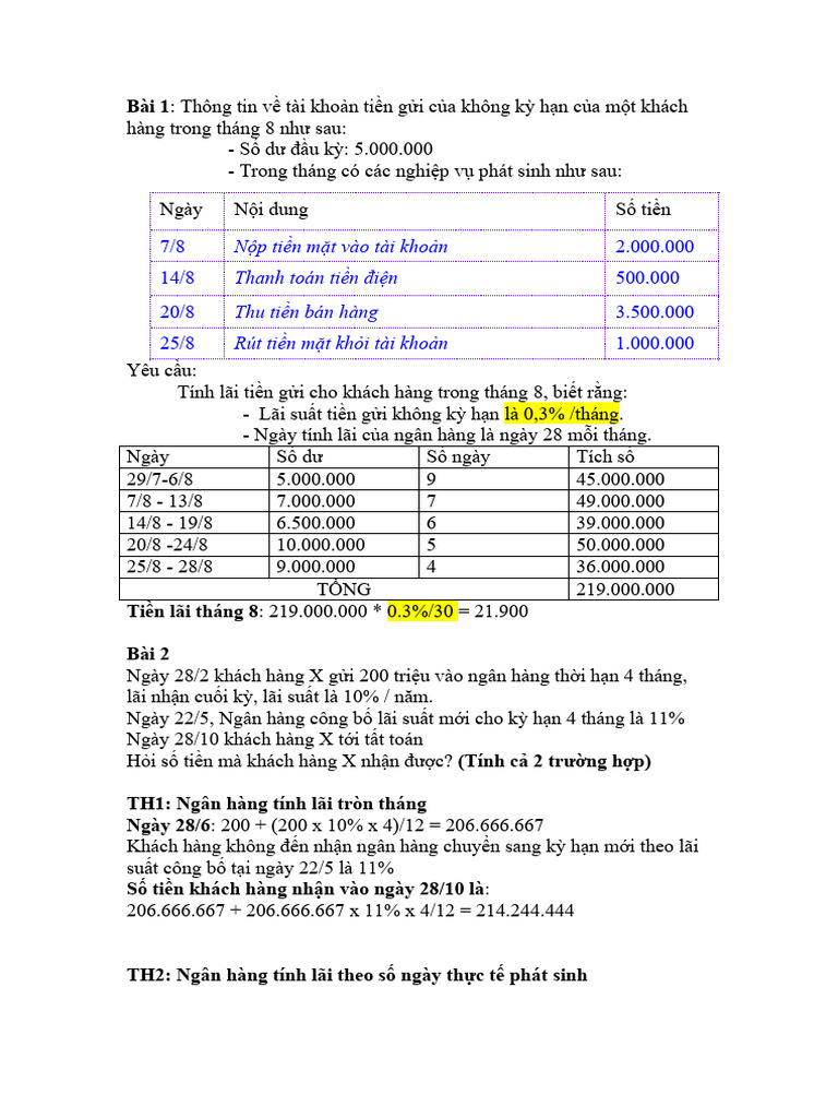 DAP AN Bai Tap C3 KTNH 02-03 VLSC | PDF