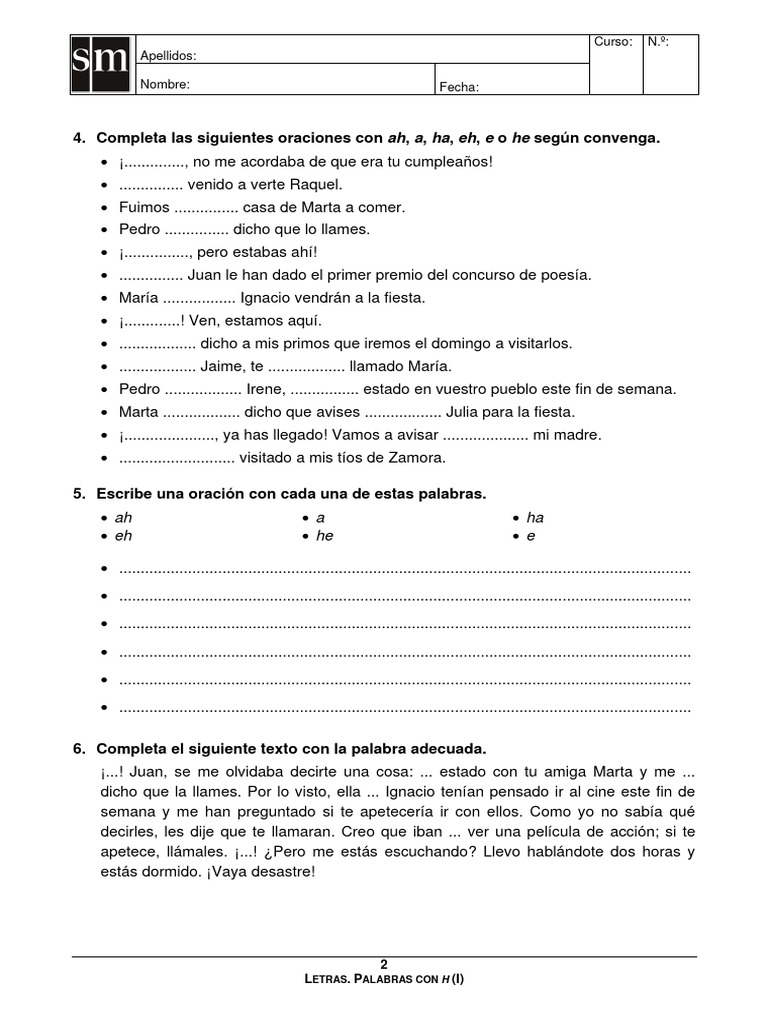 SM Ortografia Lengua Sexto de Primaria 35 | PDF