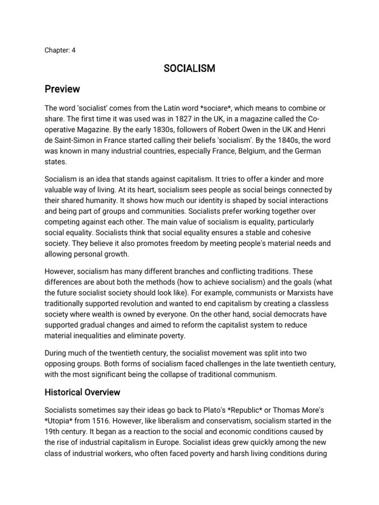 Socialism And Anarchism Pdf Cost Of Living Socialism