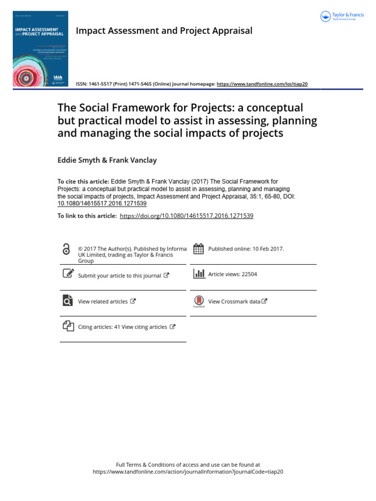 The Social Framework For Projects A Conceptual But Practical Model To ...