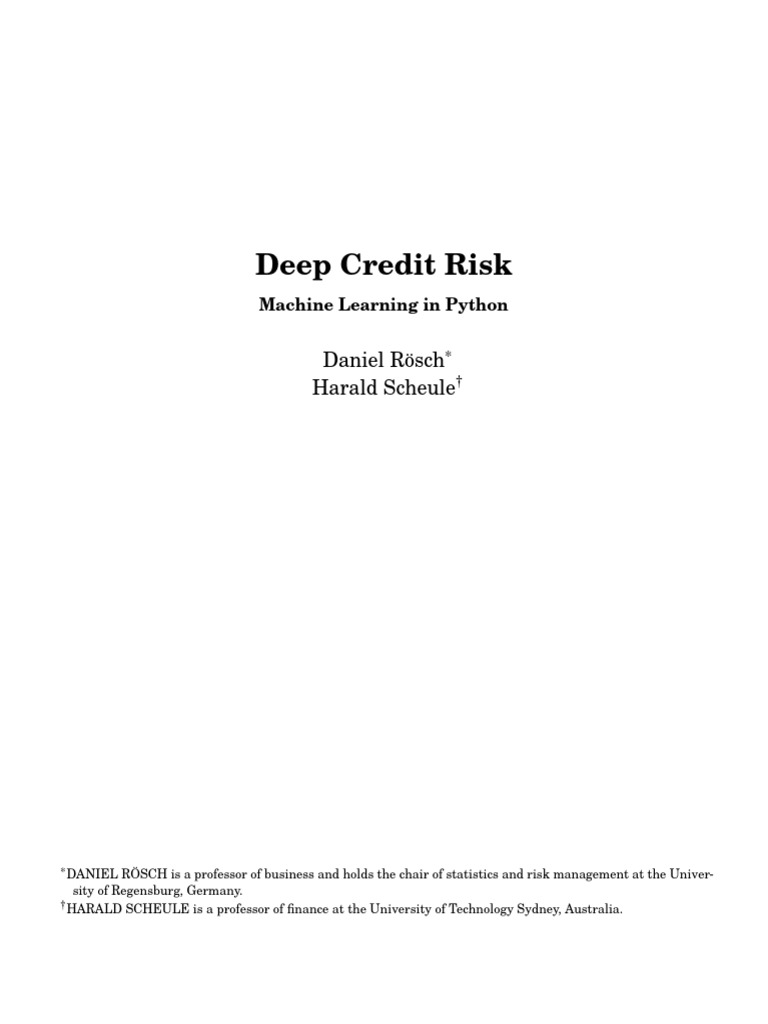 CreditRisk TOC | PDF | Statistics | Applied Mathematics
