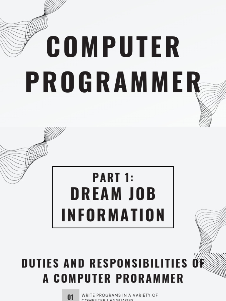 Dream Job | PDF | Programmer | Creativity