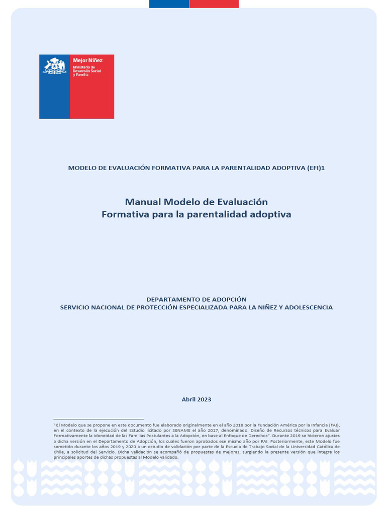 Manual Modelo Formativo EFI | PDF | Adopción | Evaluación