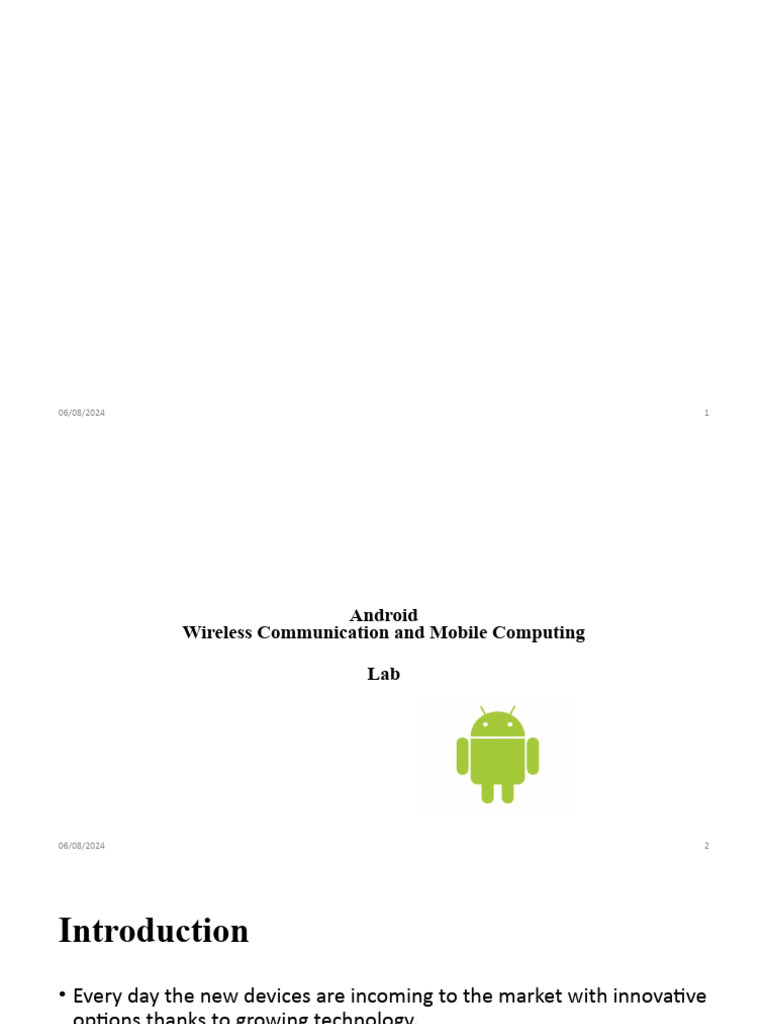 Lecture Android Ppt 1 Pdf Android Operating System Mobile App