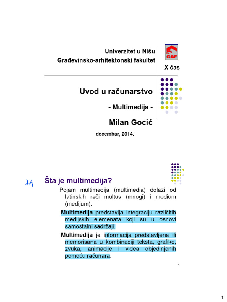 Uvod U Racunarstvo - X Cas | PDF