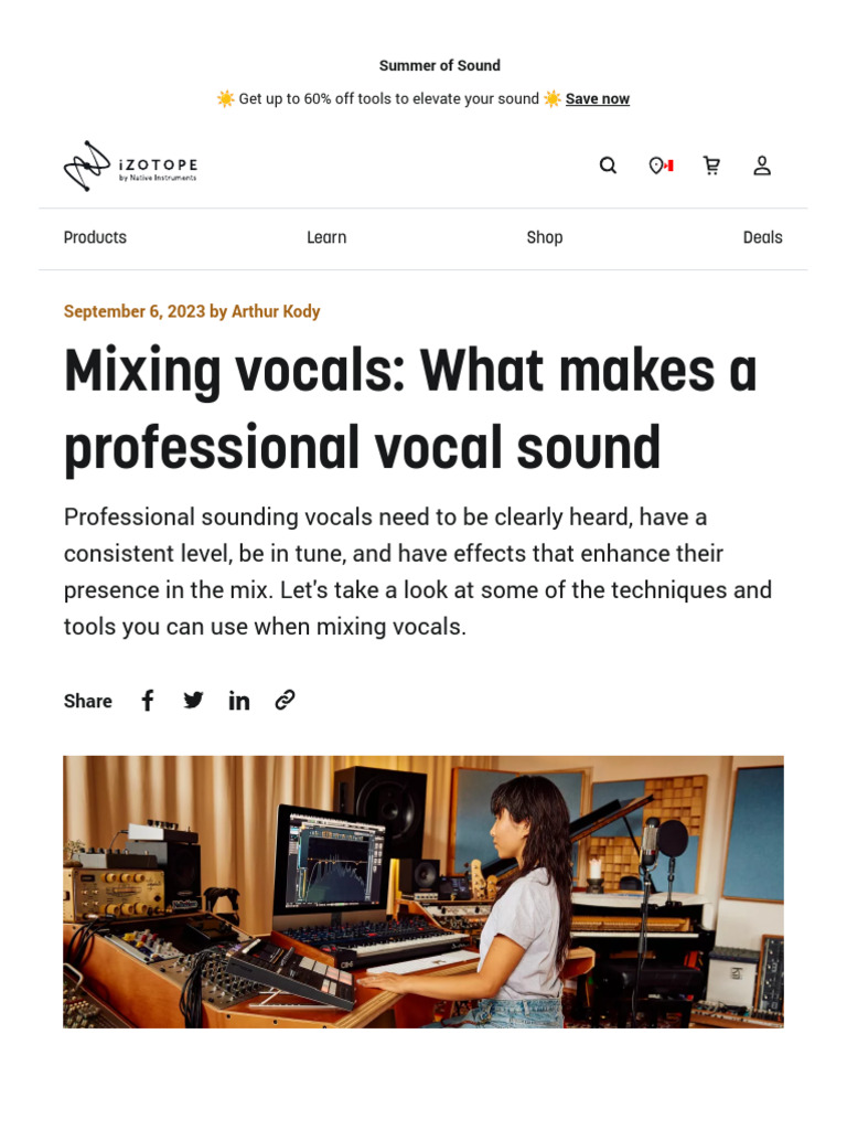 Mixing Vocals | PDF | Equalization (Audio) | Sound Production