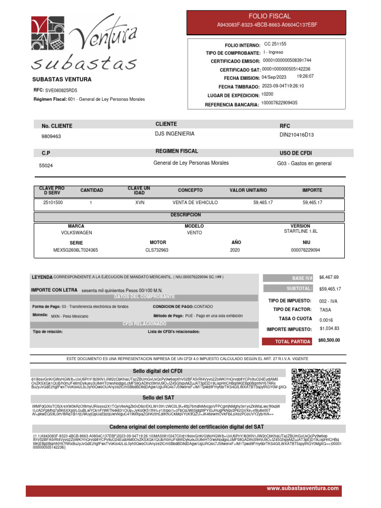 Subastas Ventura: No. Cliente Cliente RFC | PDF | Economias | Dinero