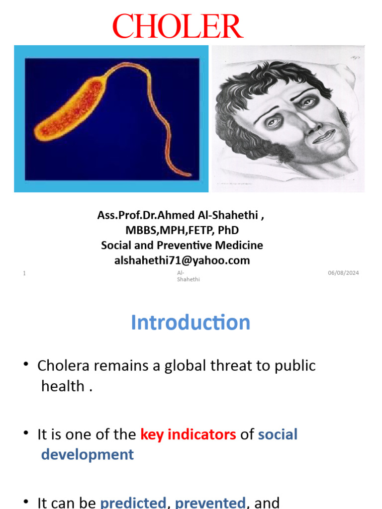 Lecture - Cholera | PDF | Cholera | Diarrhea