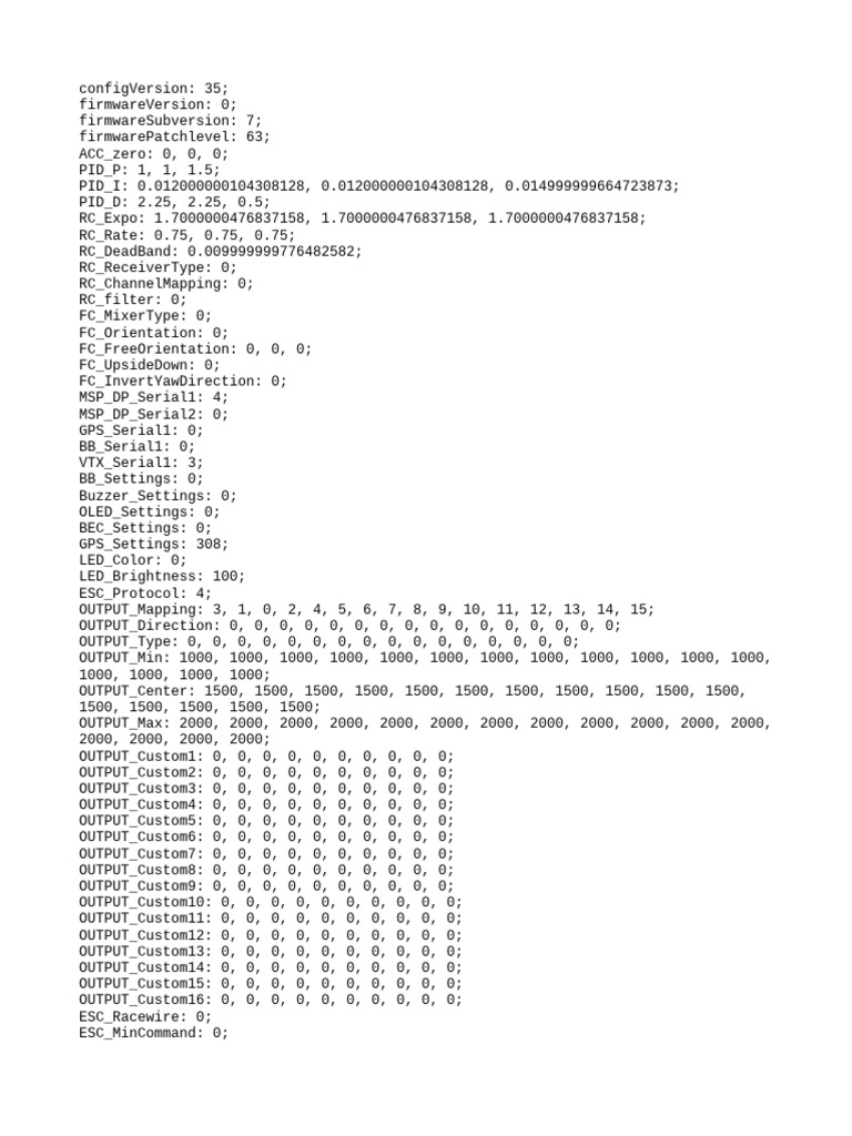 FETtec FC FW Configuration | PDF