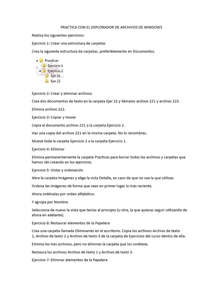 Practica Con El Explorador de Windows | PDF