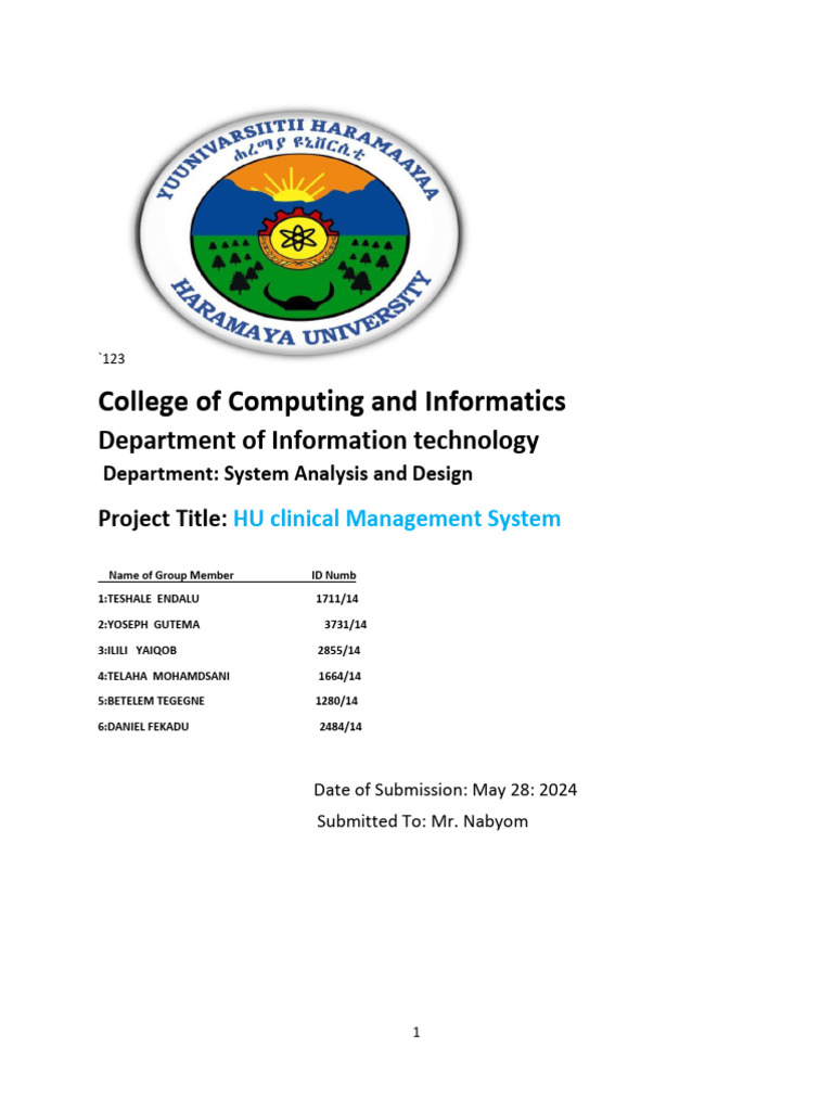 Clinical MGT System Sad Project | PDF | Electronic Health Record ...