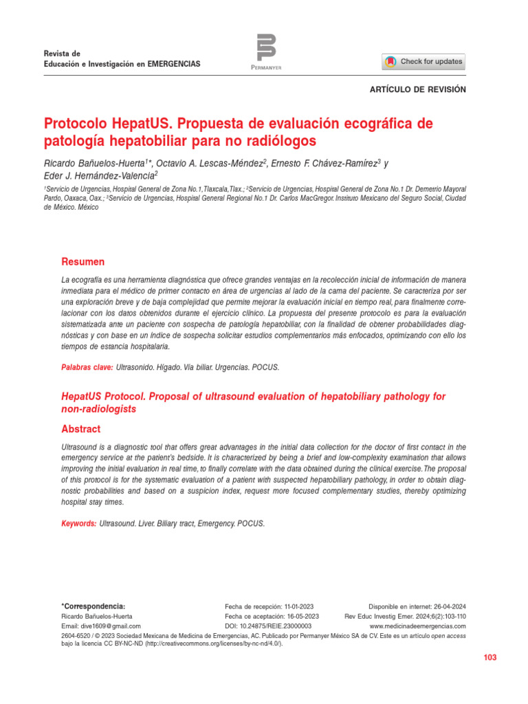 Protocolo HepatUS: Ecografía Hepatobiliar | PDF | Hígado ...
