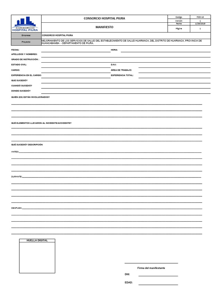 Fos 10 Manifiesto | PDF