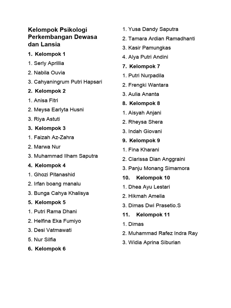 Kelompok Tugas Presentasi, Kelompok Bookchapter | PDF