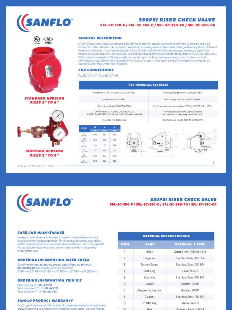 14.riser Check Valve | PDF | Valve | Mechanical Engineering