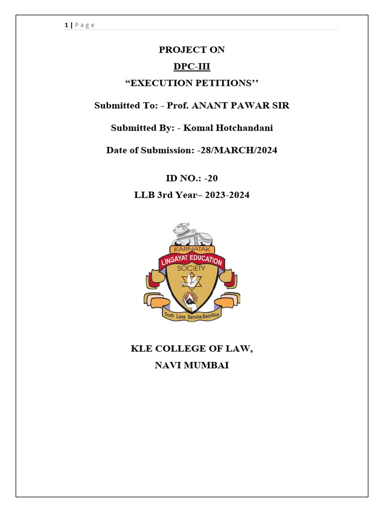 Komal DPC Iii | Download Free PDF | Judgment (Law) | Alternative Dispute Resolution