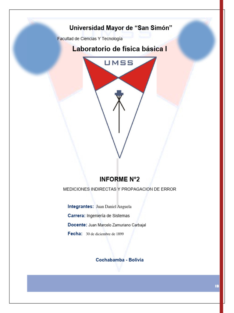 Fisica Labo Informe 2 | PDF | Medición | Matemáticas