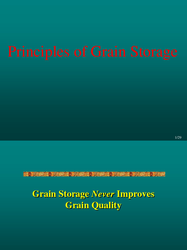 Chapter 1 Principle of Grain Storage | Download Free PDF | Humidity | Mold
