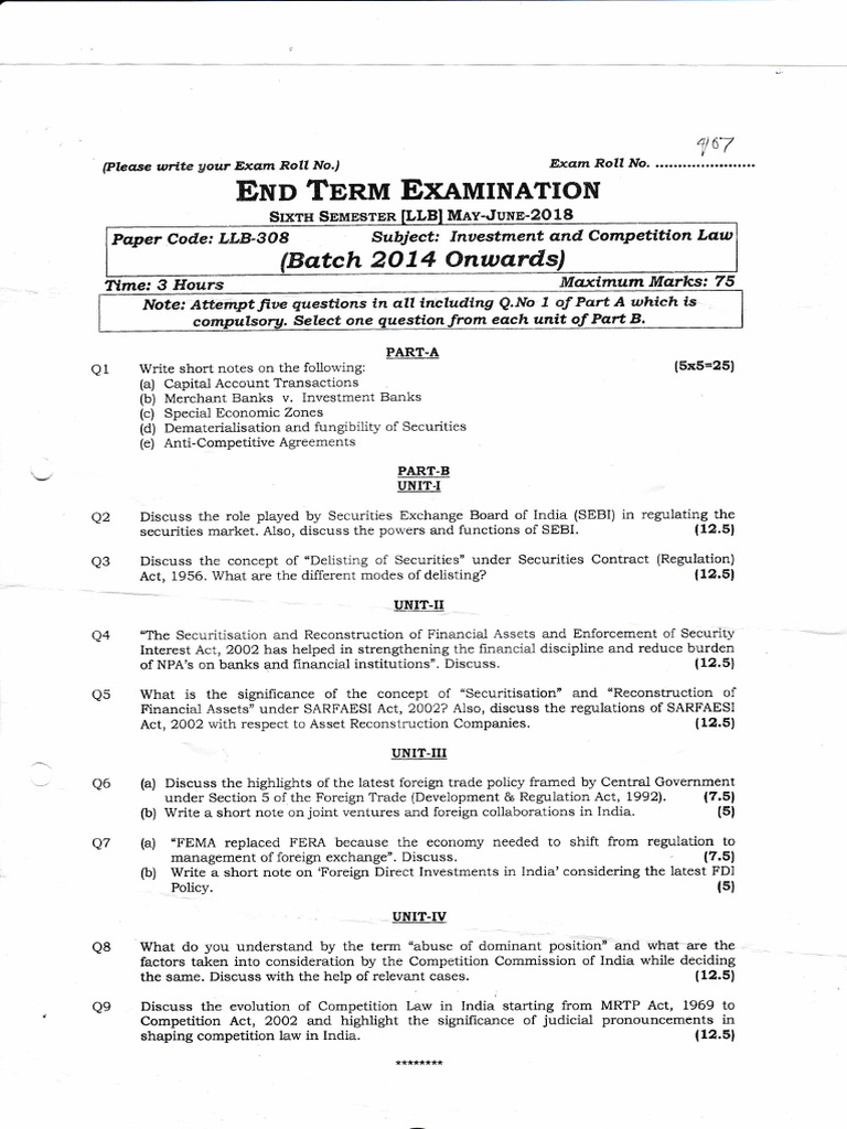 LLB 308 May - June 2018 | PDF | Economies | Financial Markets