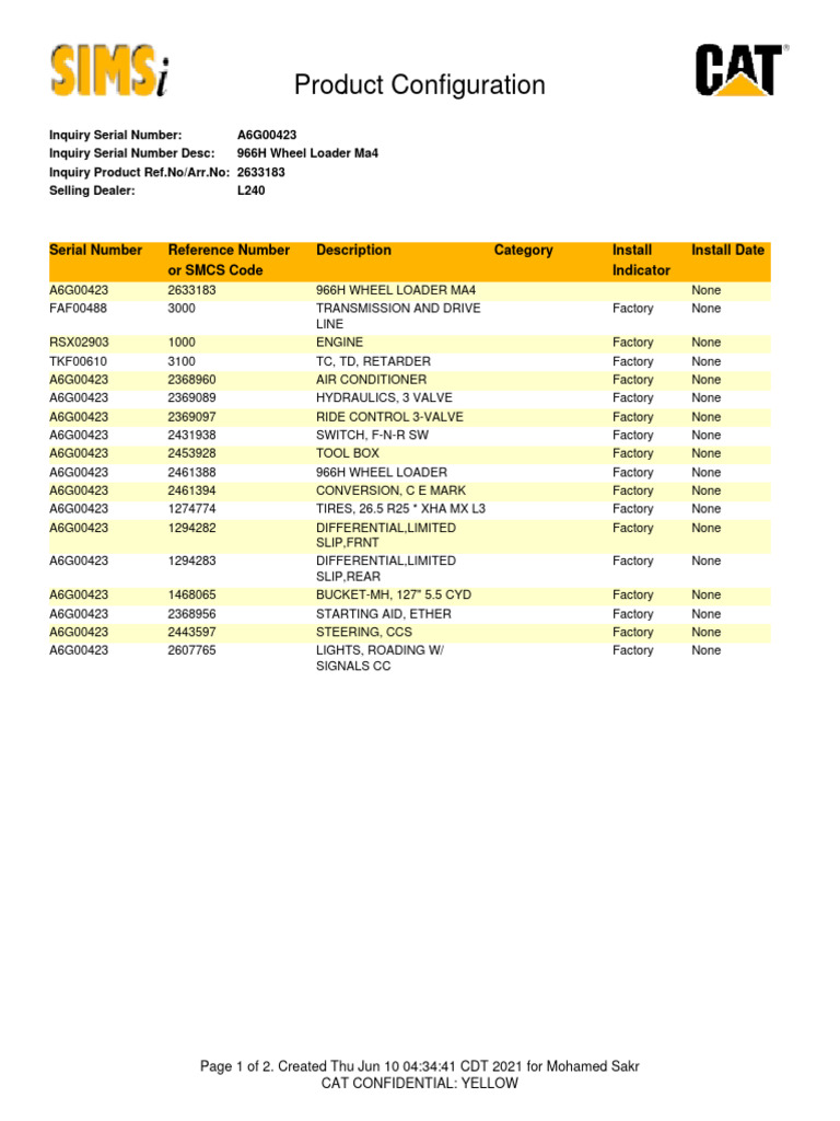 Cat Dcs SSD Simsi Productconfiguration ...