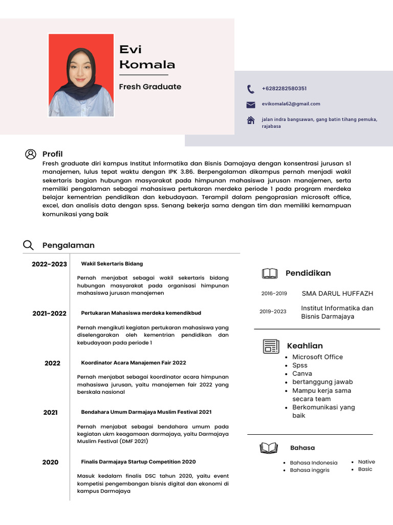 Cv Evi Komala | PDF