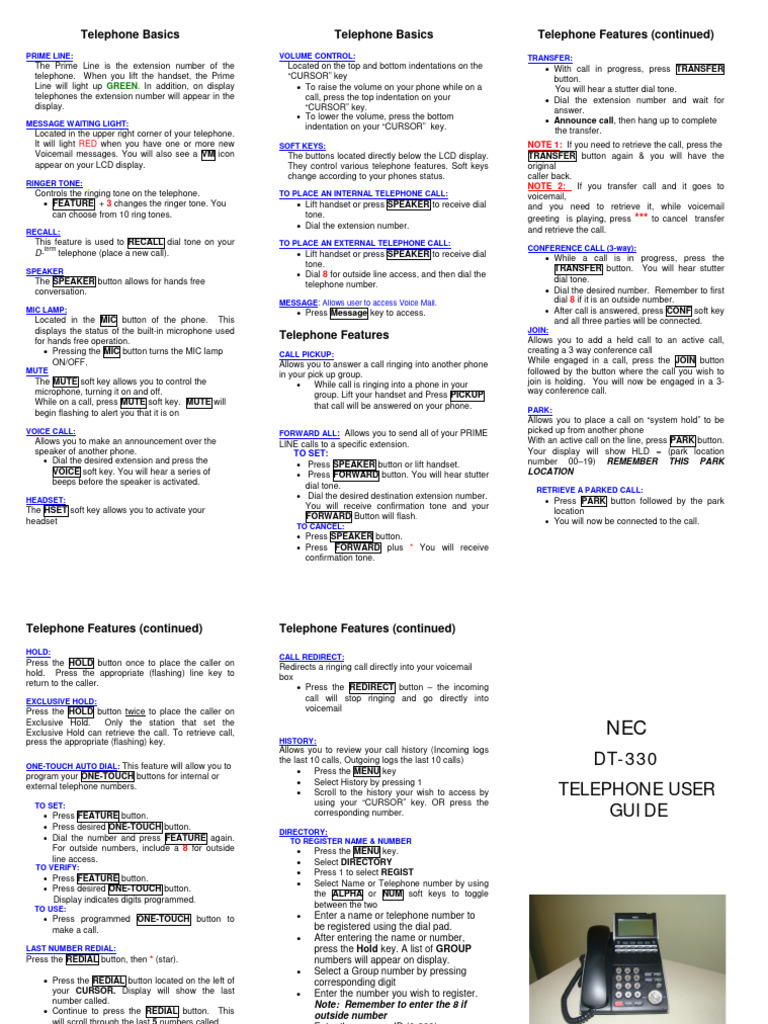 trifold-telephone-guide-user | Download Free PDF | Telephone Call ...