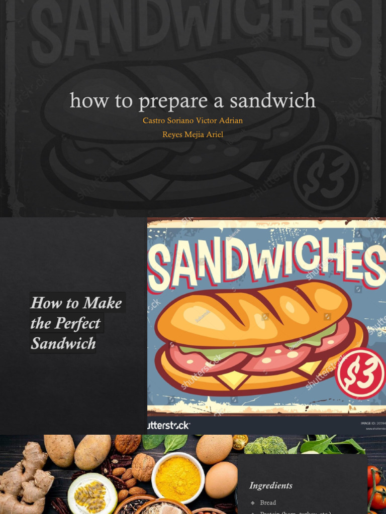How To Prepare A Sandwich | PDF