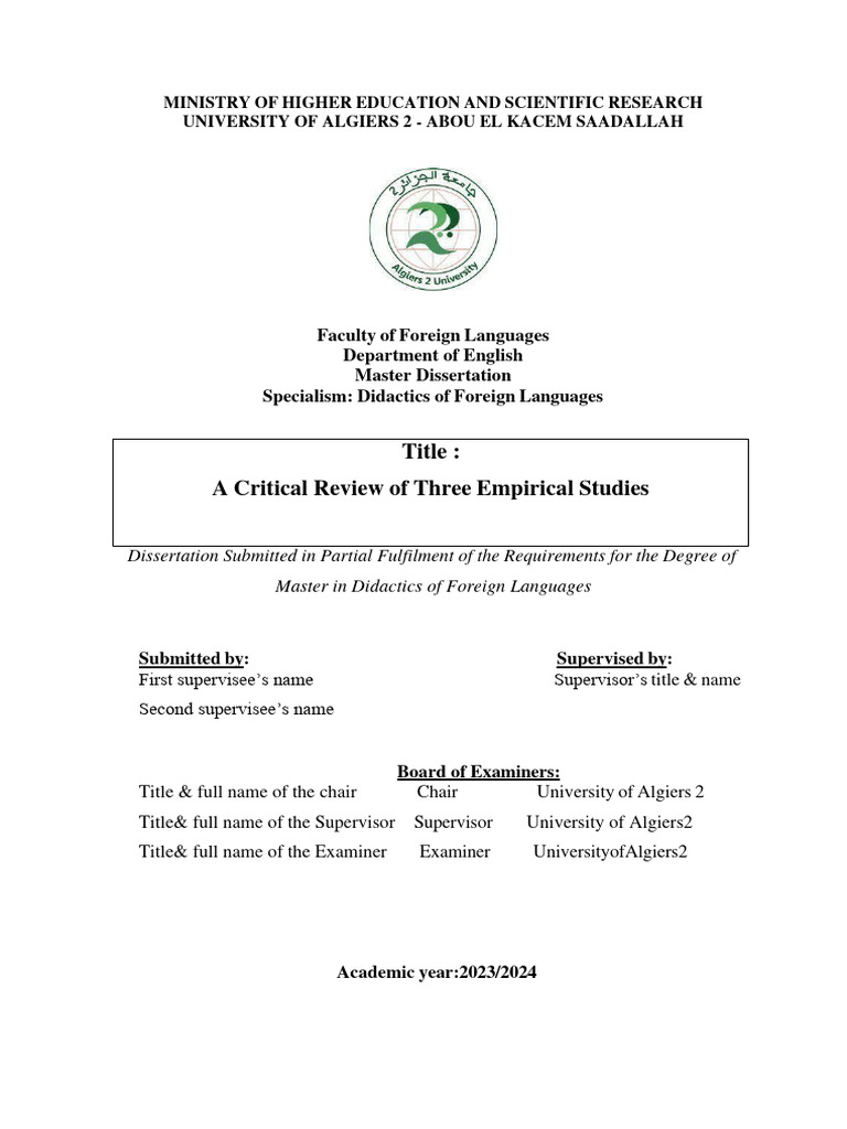 Dissertation-front-page-2023_2024 | PDF