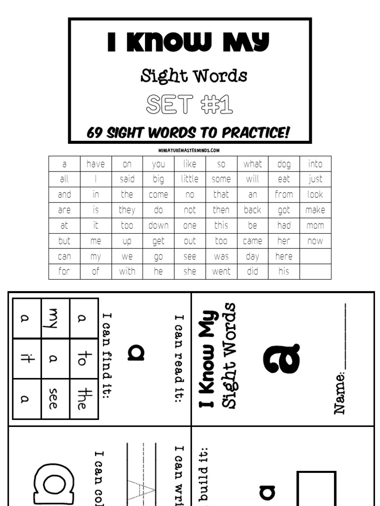 Sight Words Books | PDF