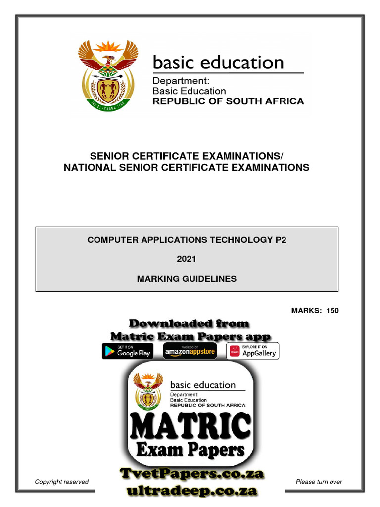 Computer Application Technology P2 May-June 2021 MG Eng | PDF ...