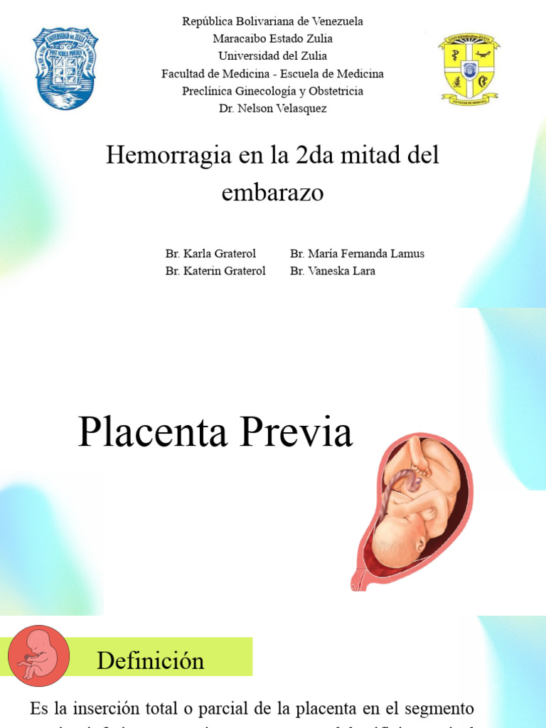 Hemorragia en el Embarazo: Causas y Manejo | PDF | El embarazo | Parto