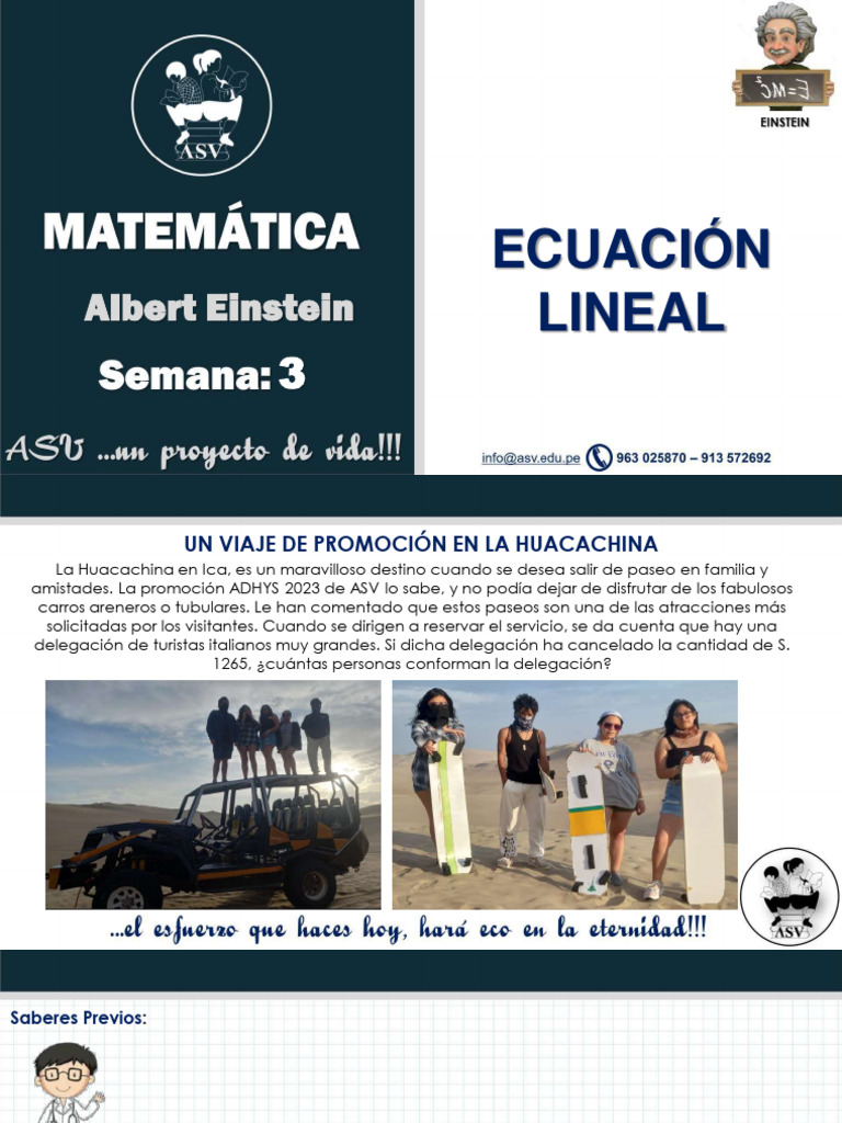 SC 3 - ALG - Einstein - II B | Descargar gratis PDF | Ecuaciones | Variable (Matemáticas)