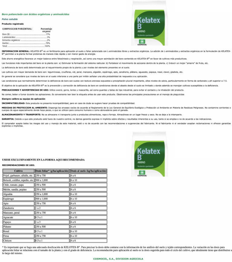 Ficha-Técnica-Kelatex-B-Cosmocel-(México) | PDF