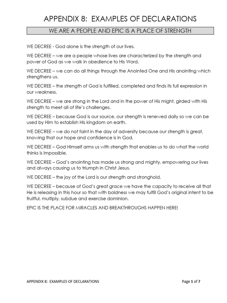 DECREES | PDF | Jesus | Miracle